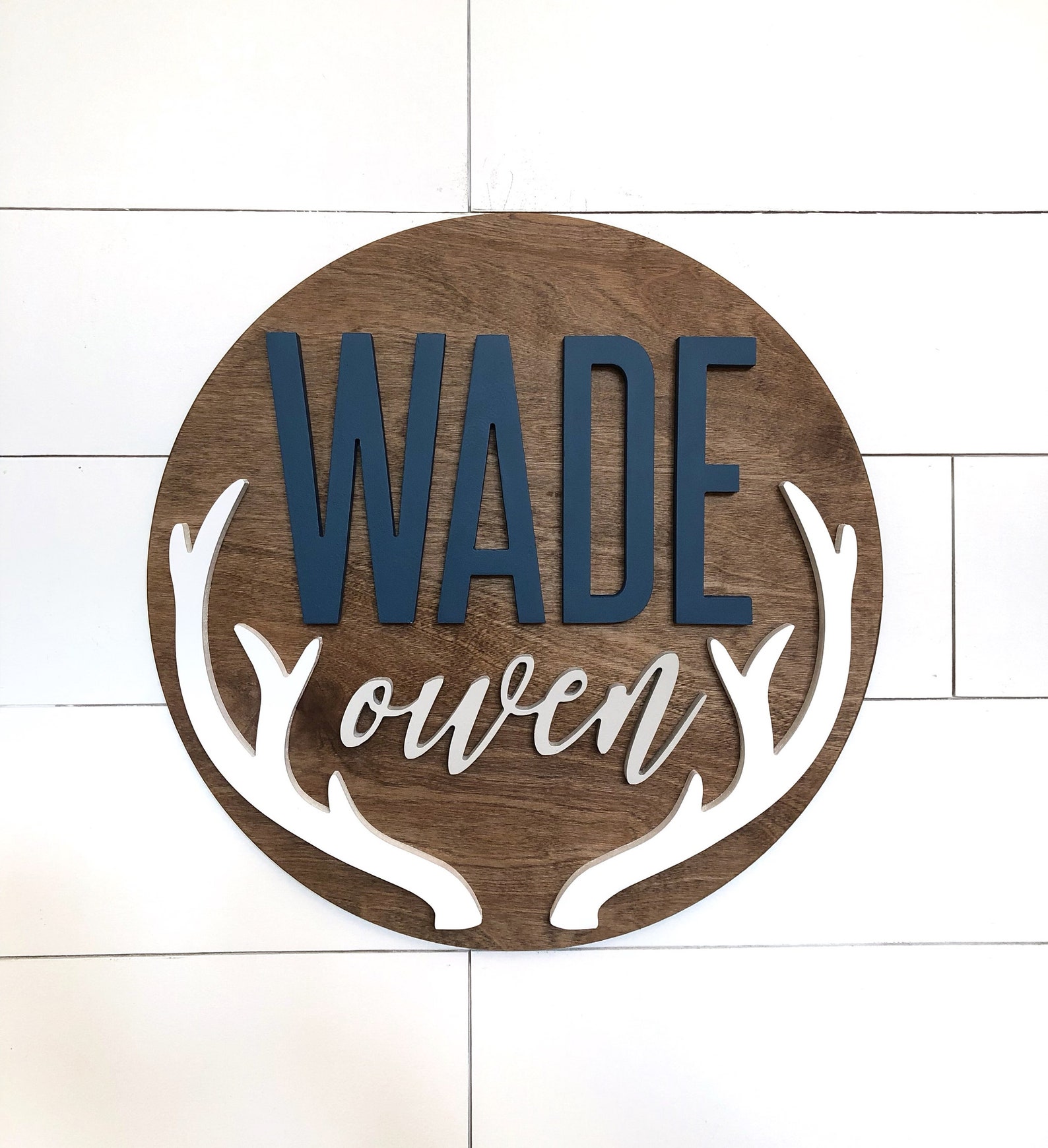 18-36 Antler Sign Boy Nursery Decor Baby Gift 3D - Etsy