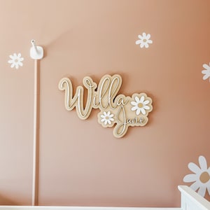 Daisy Name Sign, Nursery Name Sign, Daisy Nursery Decor, Name Sign for ...