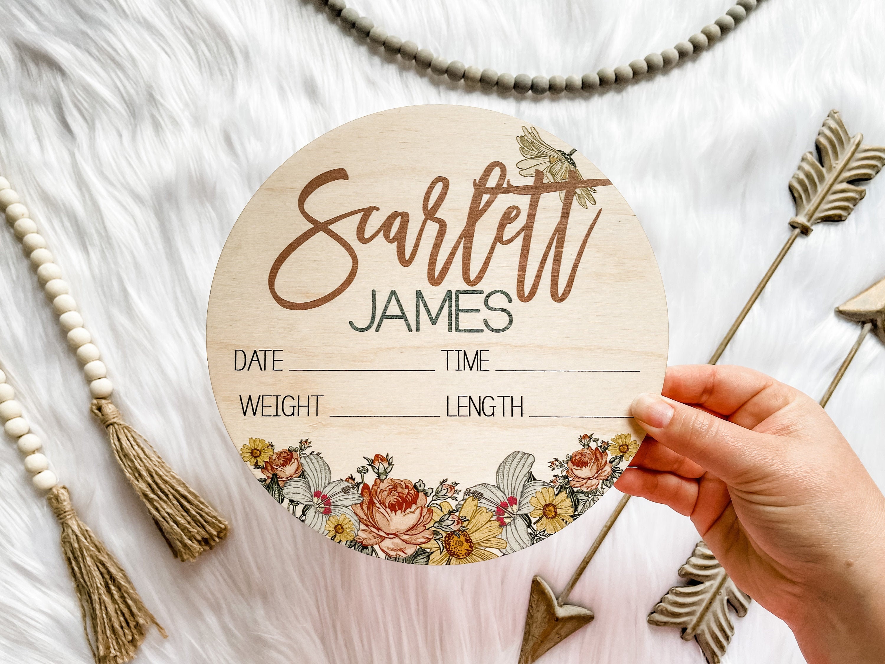 Baby Birth Stat Sign Personalized Birth Announcement Sign | Etsy