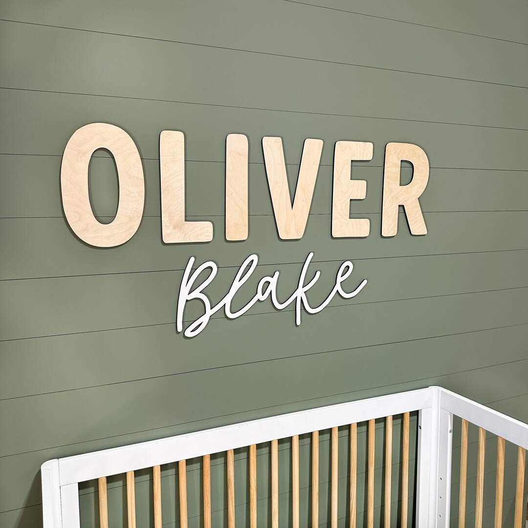 Name Cutouts for Nursery, Wooden Letters, Name Sign, Baby Shower Decor ...
