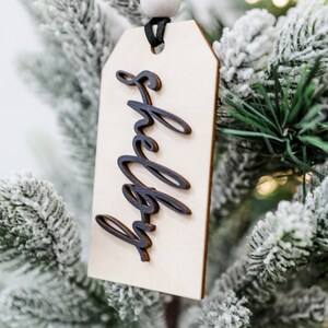 Personalized Wooden Stocking Tag, Stocking Name Tags, Farmhouse Name ...