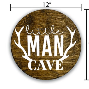 Wooden Little Man Cave Sign for Woodland Themed Nursery Decor ...
