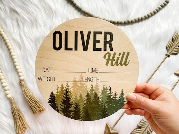 Baby Birth Stat Sign Personalized Birth Announcement Sign | Etsy