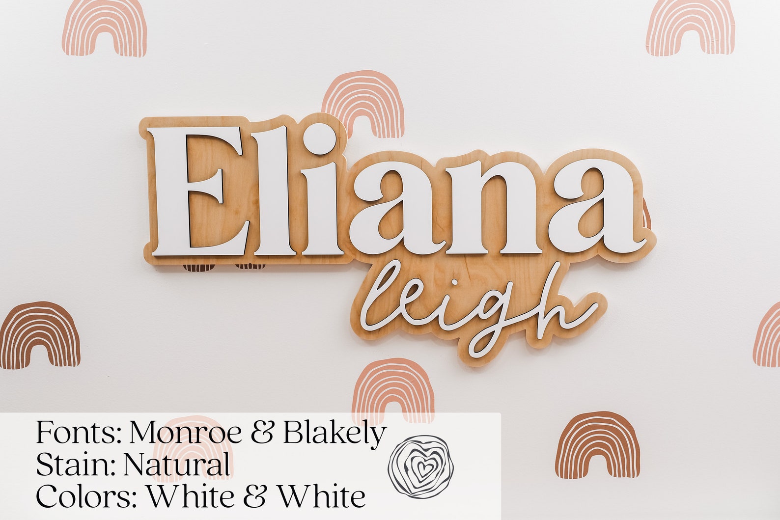 Outline Name Sign, Custom Girl Name Sign, Boho Nursery, Above Crib ...