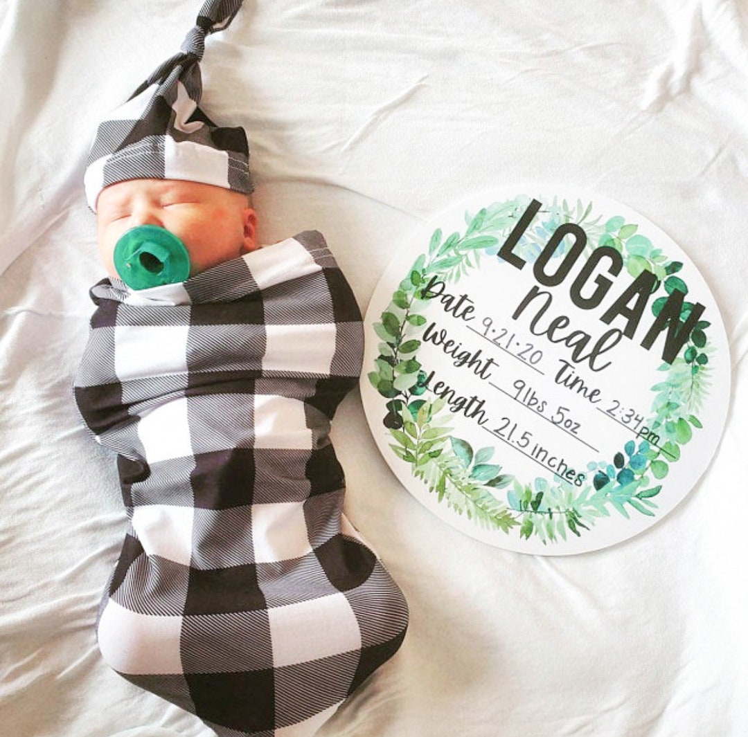 Baby Birth Stat Plaque | Personalized Birth Announcement Sign | Printed ...