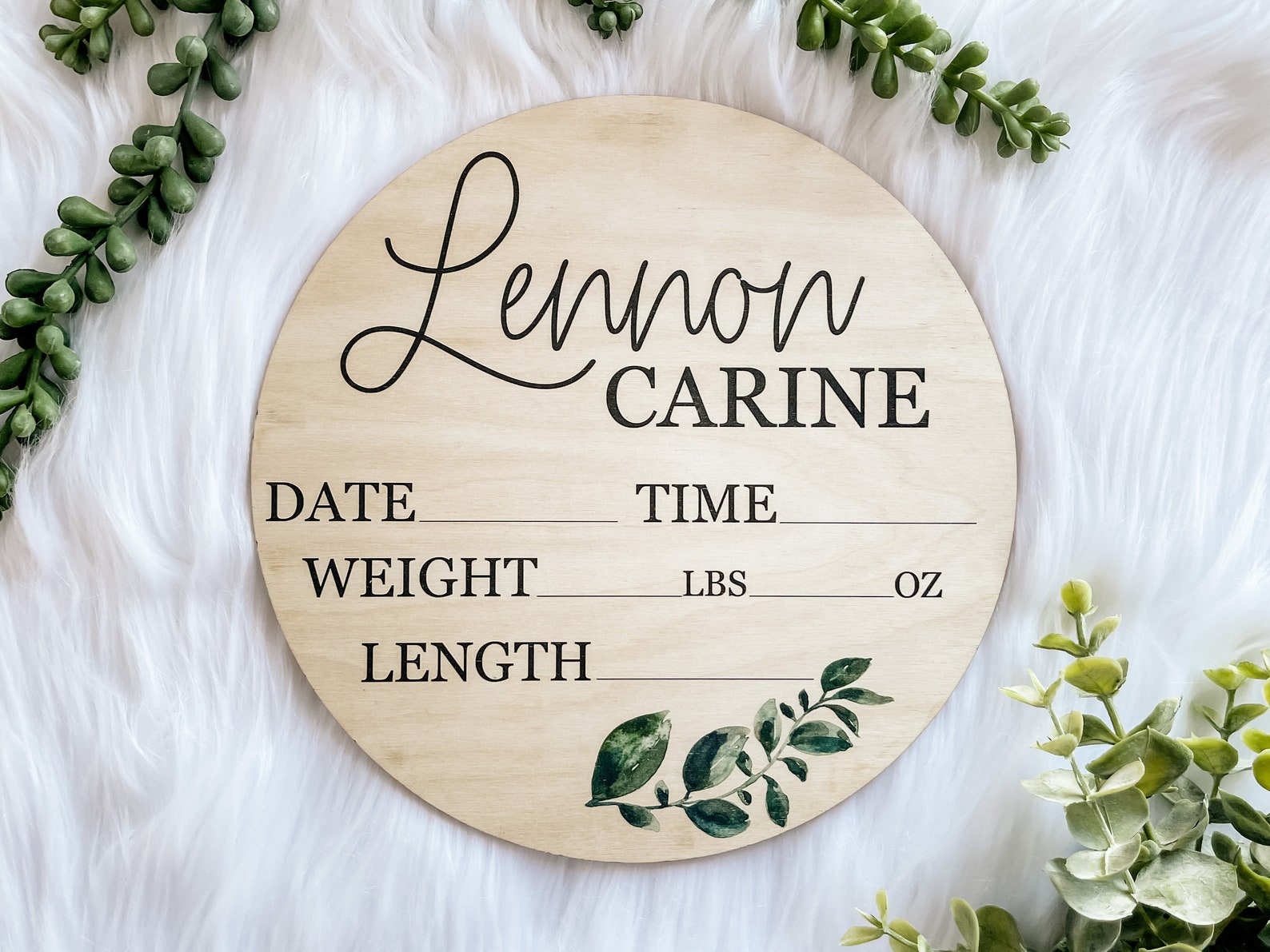Baby Birth Stat Sign | Personalized Birth Announcement Sign | Printed ...
