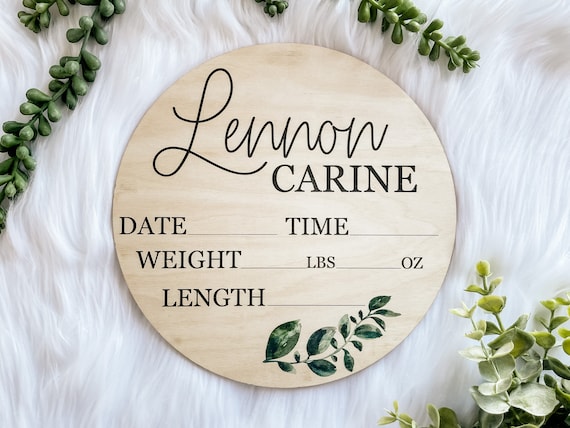 Baby Birth Stat Sign Personalized Birth Announcement Sign - Etsy