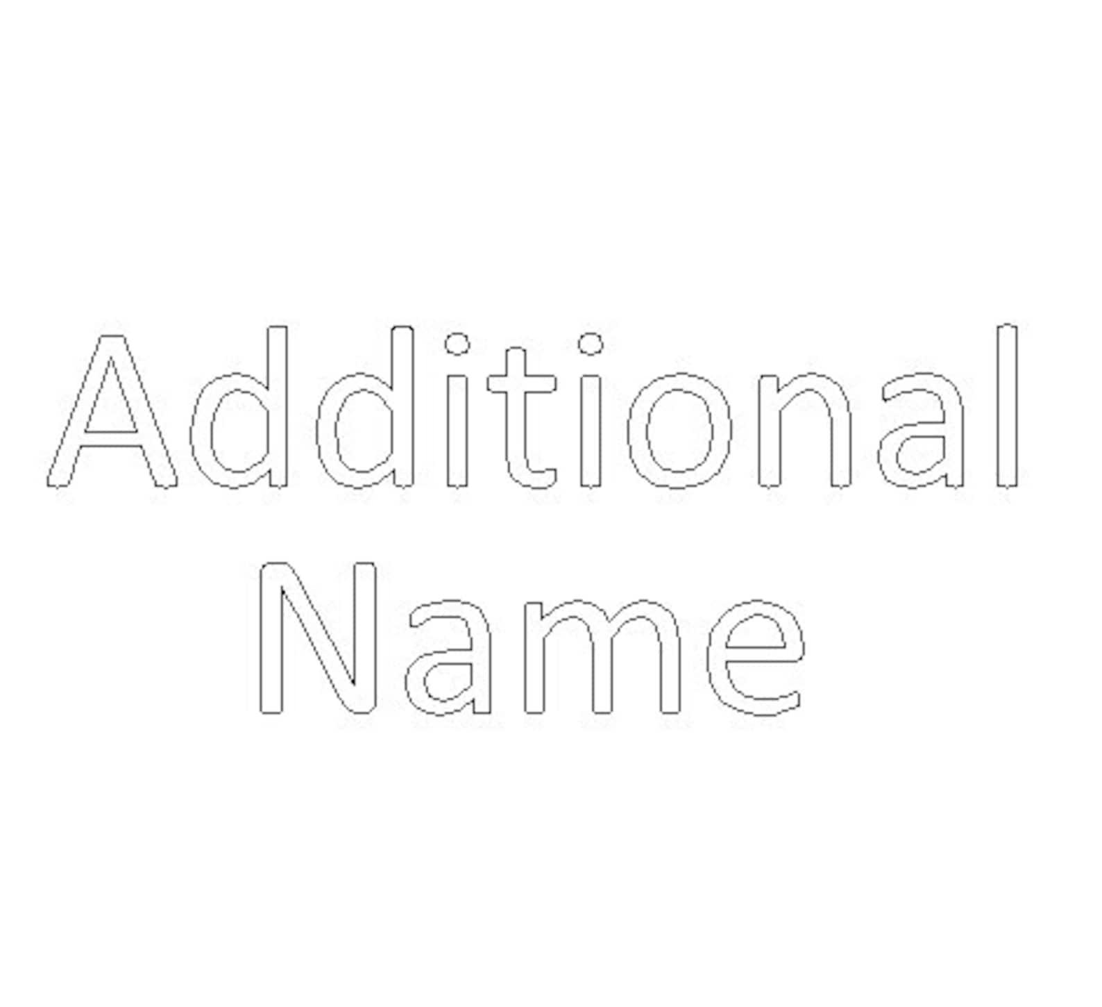 Additional Name - Etsy
