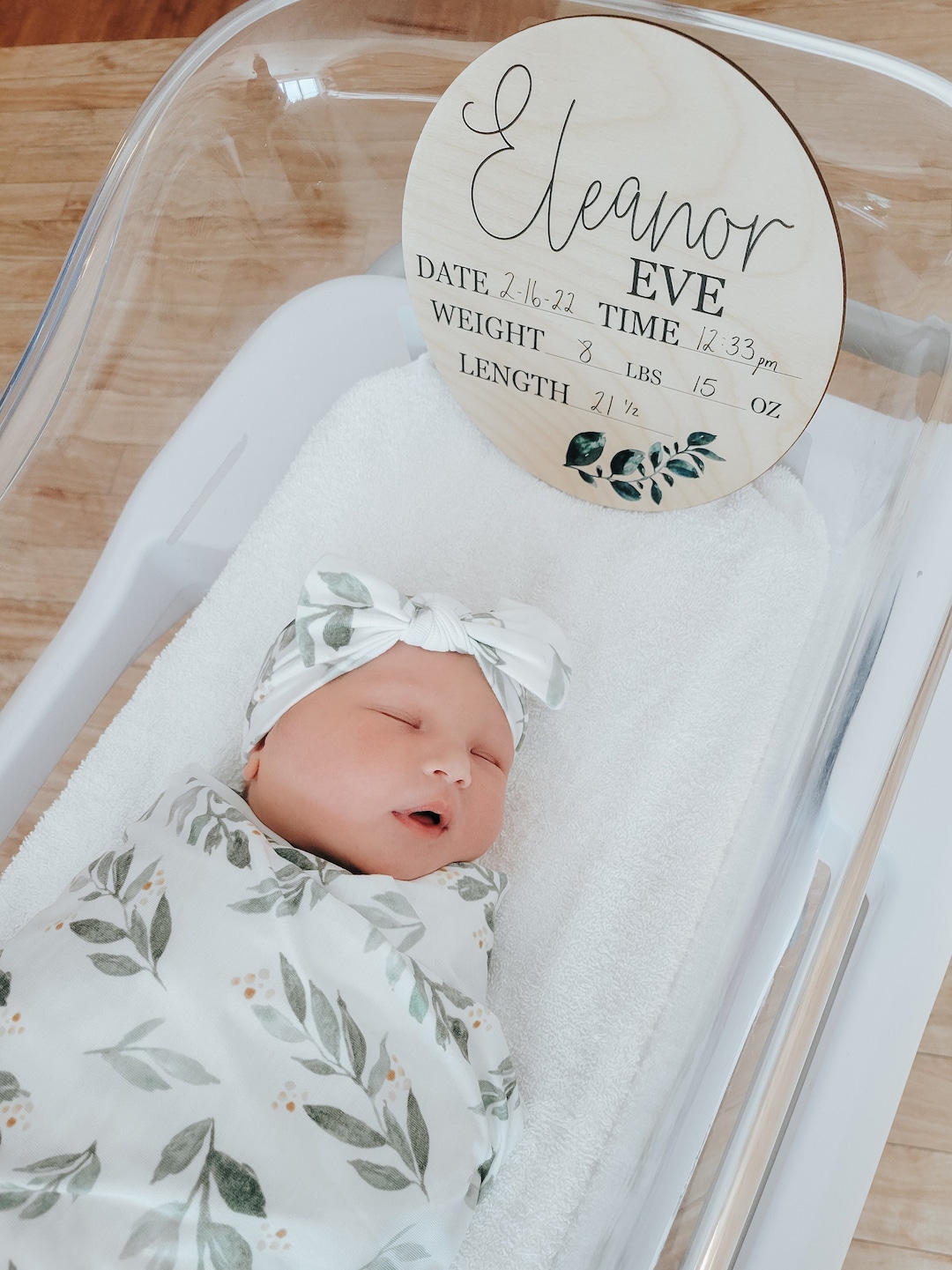 Baby Birth Stat Sign | Personalized Birth Announcement Sign | Printed ...