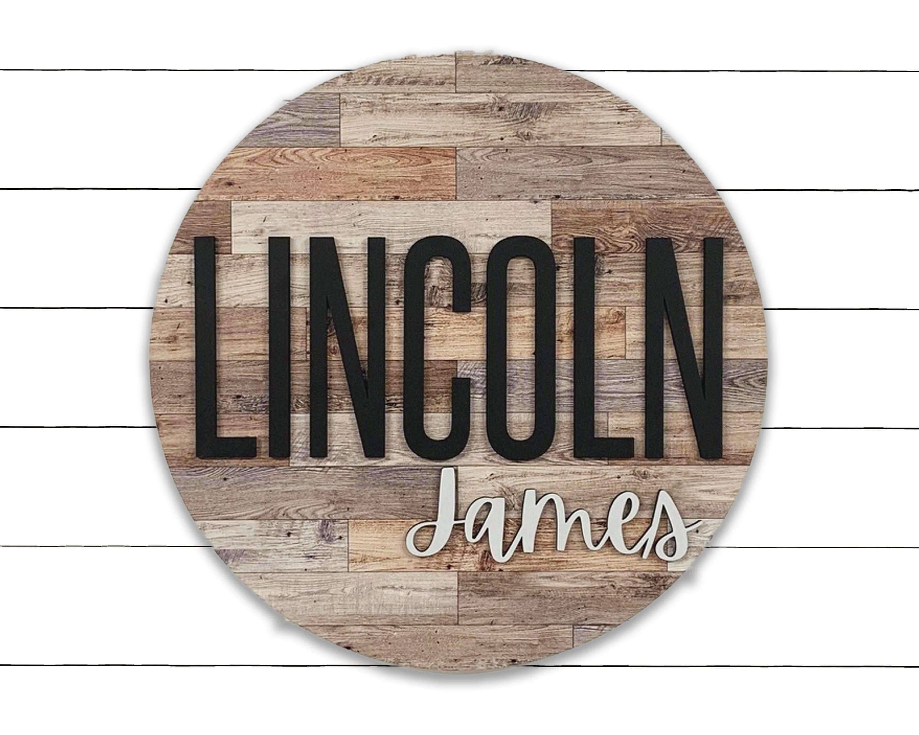 Printed Shiplap Background Custom Name Sign | Personalized | Baby Name ...