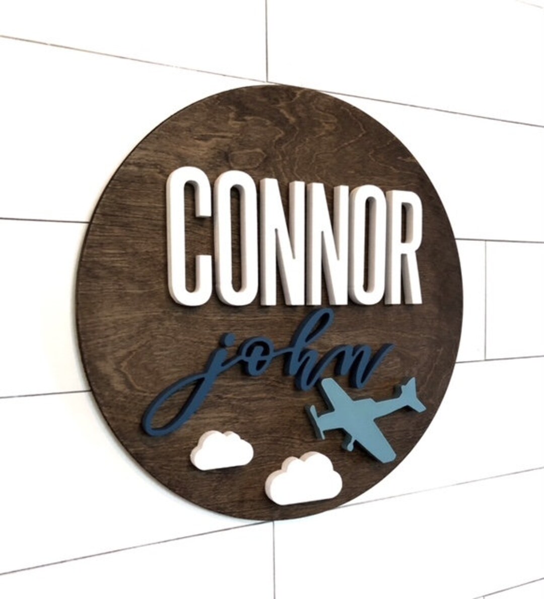 Custom Name Sign | Round Sign | Baby Name Sign | Nursery Room Decor ...