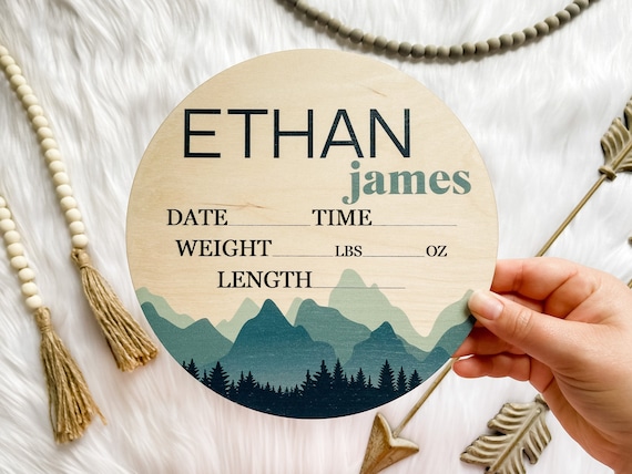 Baby Birth Stat Sign Personalized Birth Announcement Sign - Etsy