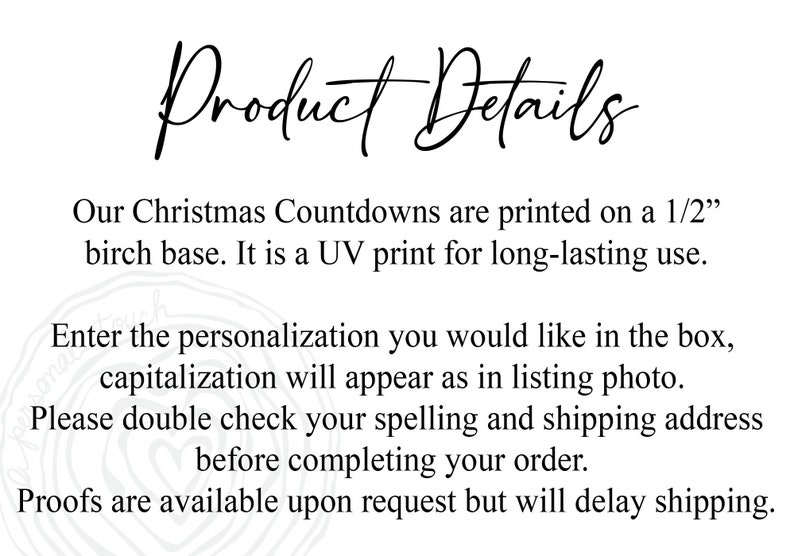 Christmas Countdown Sign, Personalized Advent Calendar for Adults/kids ...