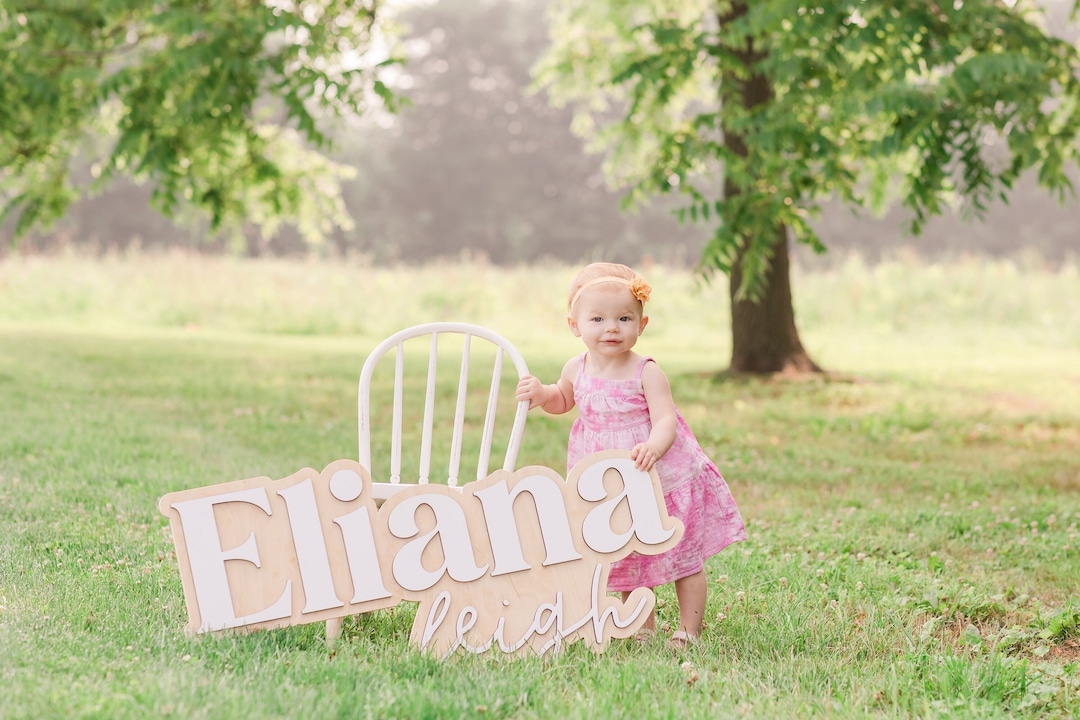 Personalized 3D Nursery Baby Name Sign, Custom Wood Name Plaque ...