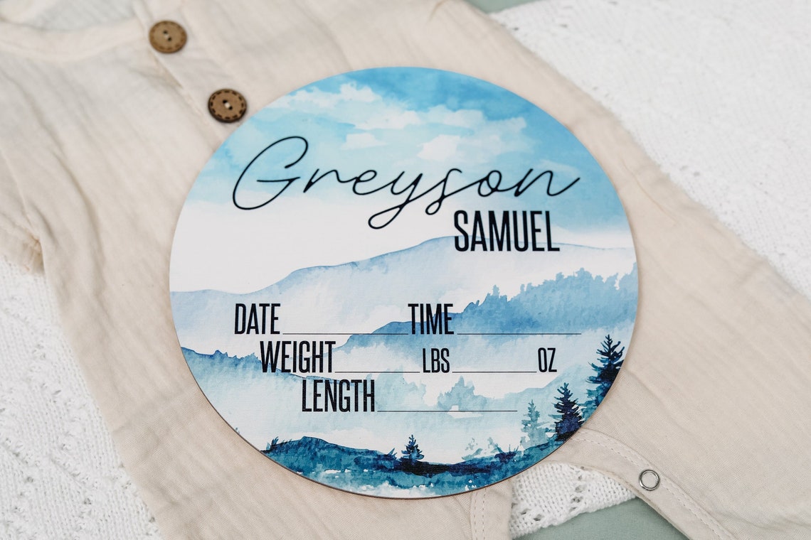 Baby Birth Stat Sign Personalized Birth Announcement Sign - Etsy