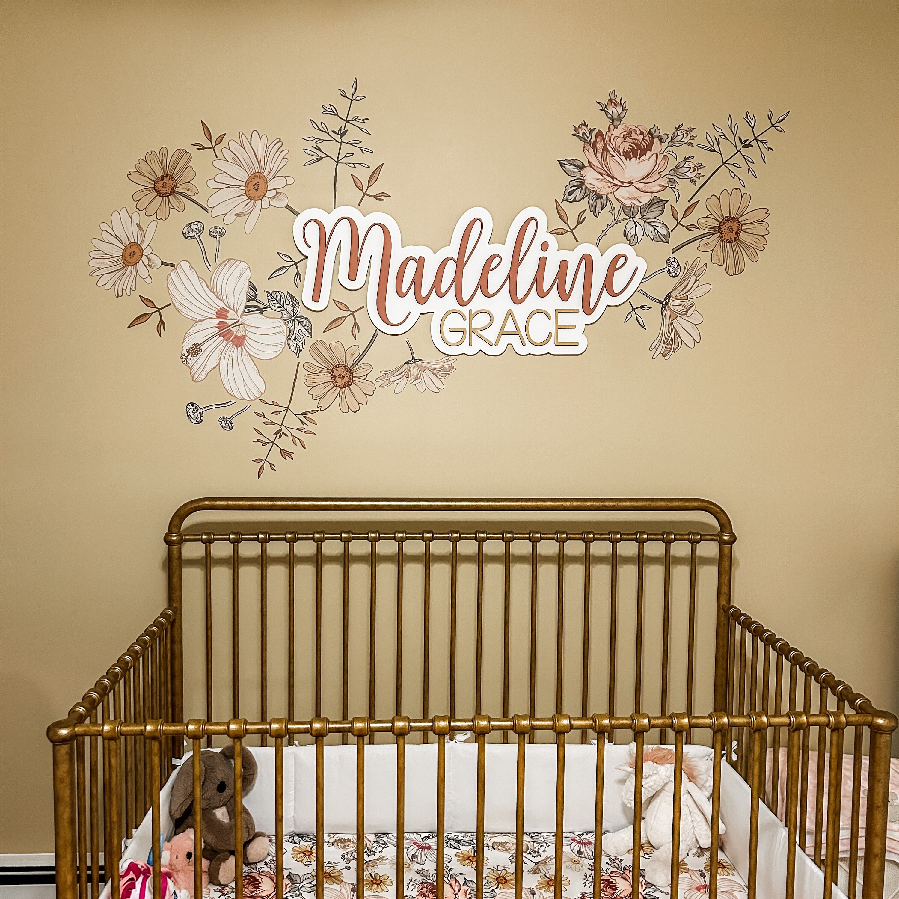 Custom 3D Outline Name Sign, Layered Names, Boho Nursery Name Sign ...
