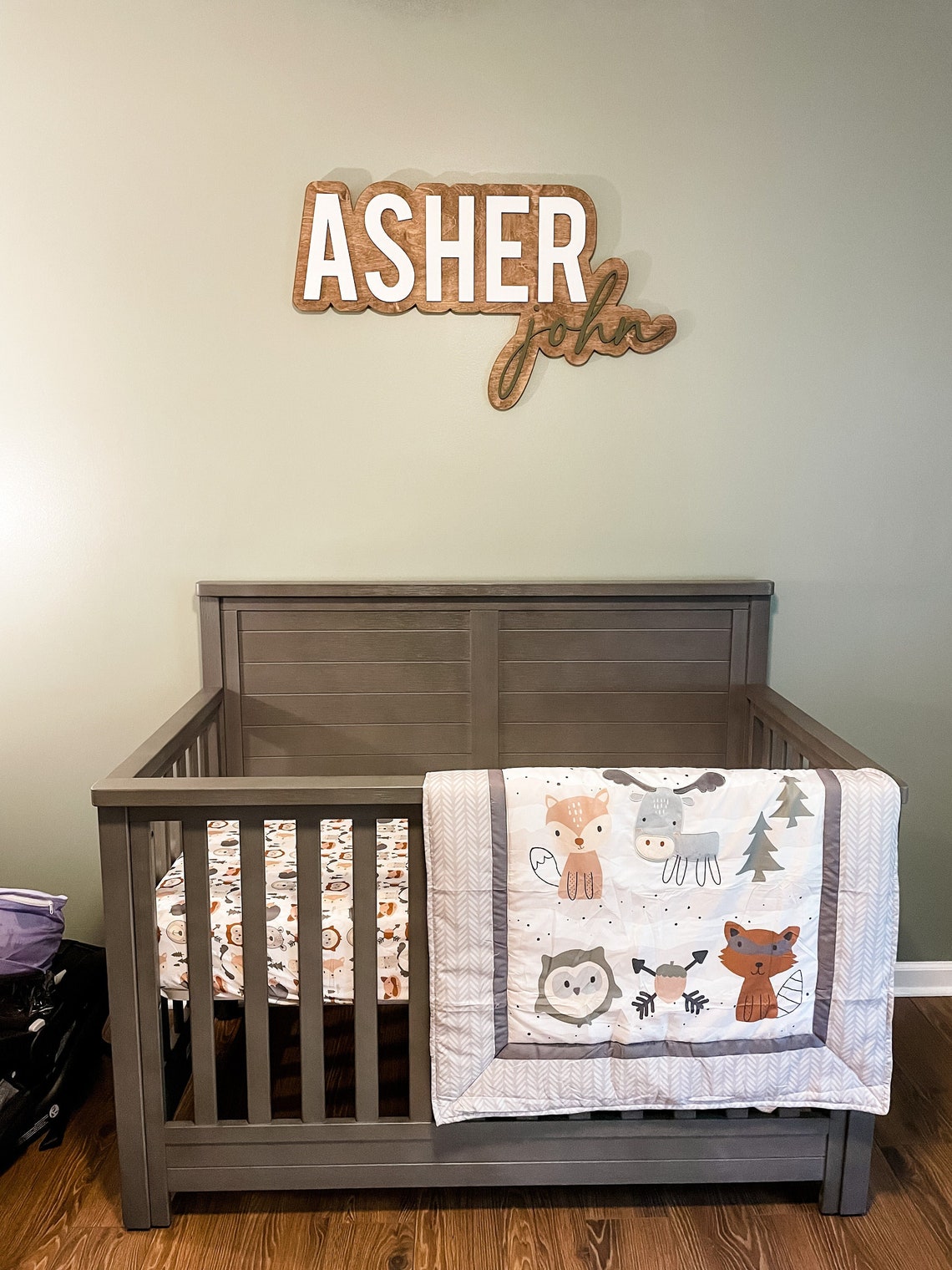 Custom Outline Name Sign, Nursery Name Sign, Newborn Gift, Layered 3D ...