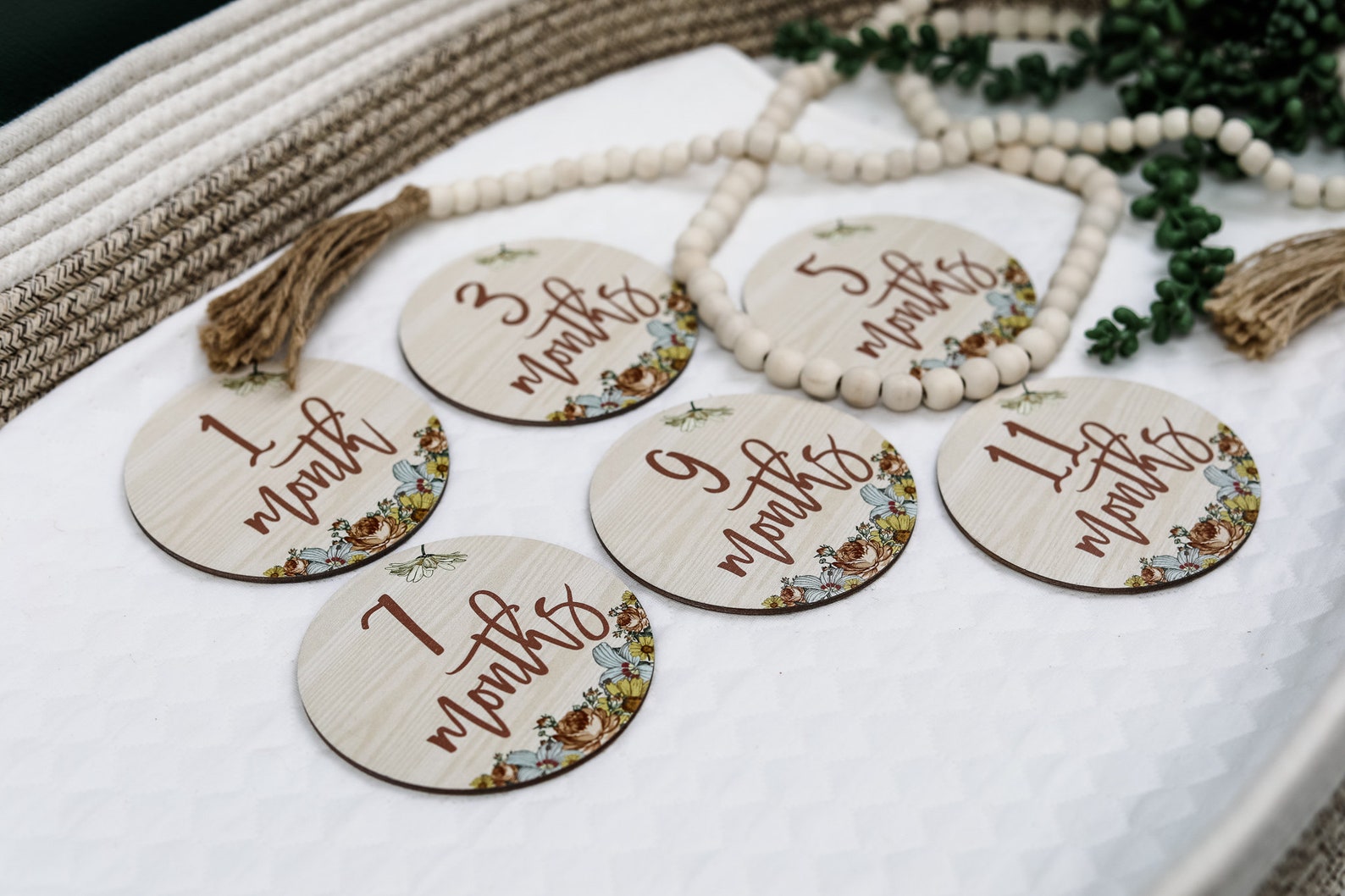 Floral Birth Stat Sign, Birth Announcement Plaque, Baby Name ...