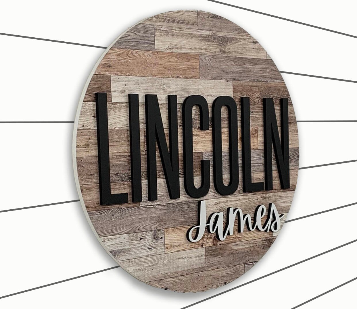 Printed Shiplap Background Custom Name Sign | Personalized | Baby Name ...