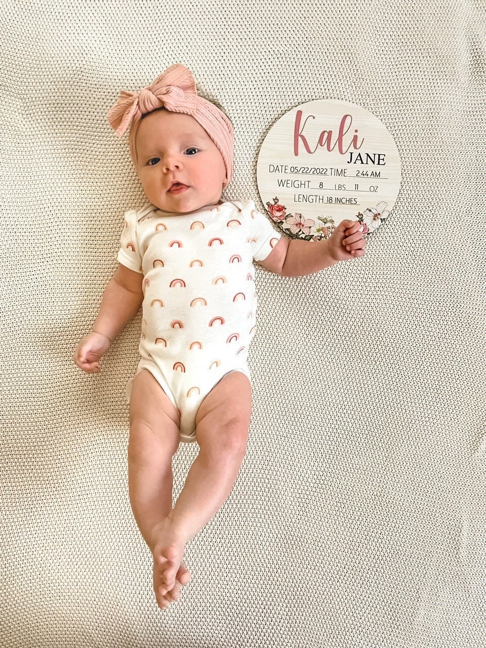 Baby Birth Stat Sign Personalized Birth Announcement - Etsy