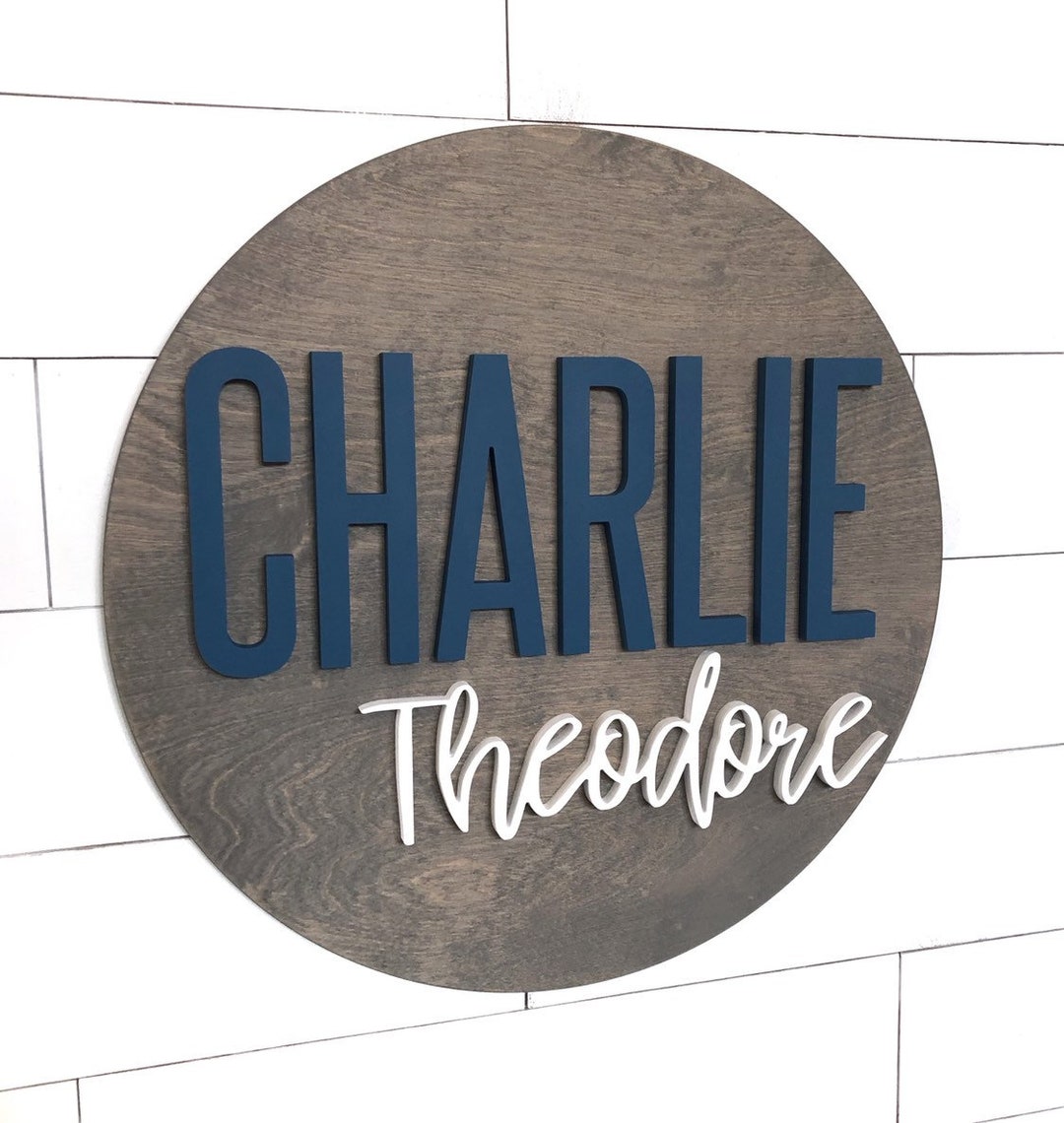 12-36" Large Wood Name Sign | Child or Baby Name Sign | Nursery Sign ...