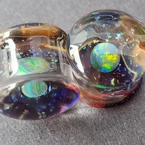 Spacey Nebula Glass Plugs, 1 Pair, Double Flare - Etsy