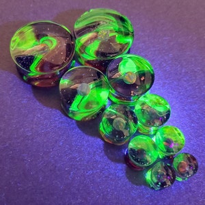 Spacey Nebula Glass Plugs, 1 Pair, Double Flare - Etsy