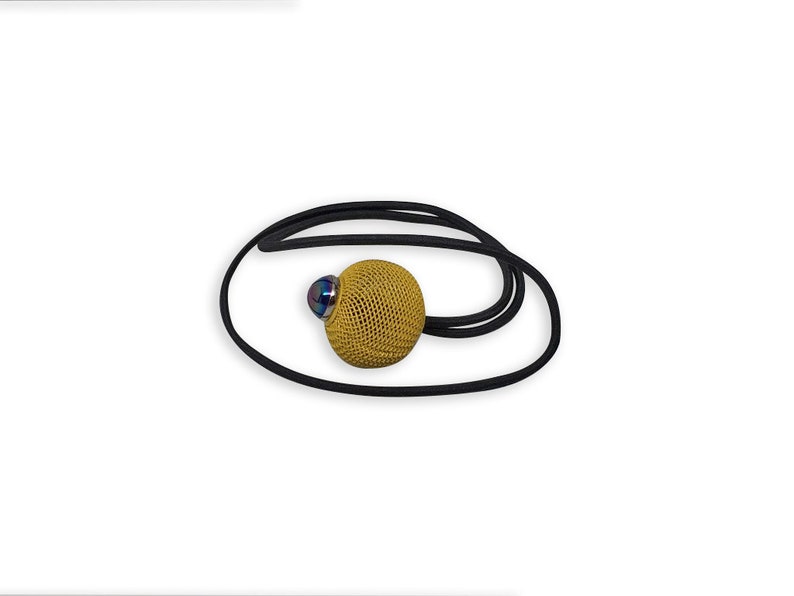 Hair Tie Lasso Wire Mesh Yellow Has Very Thick Elastic. Step up Your ...