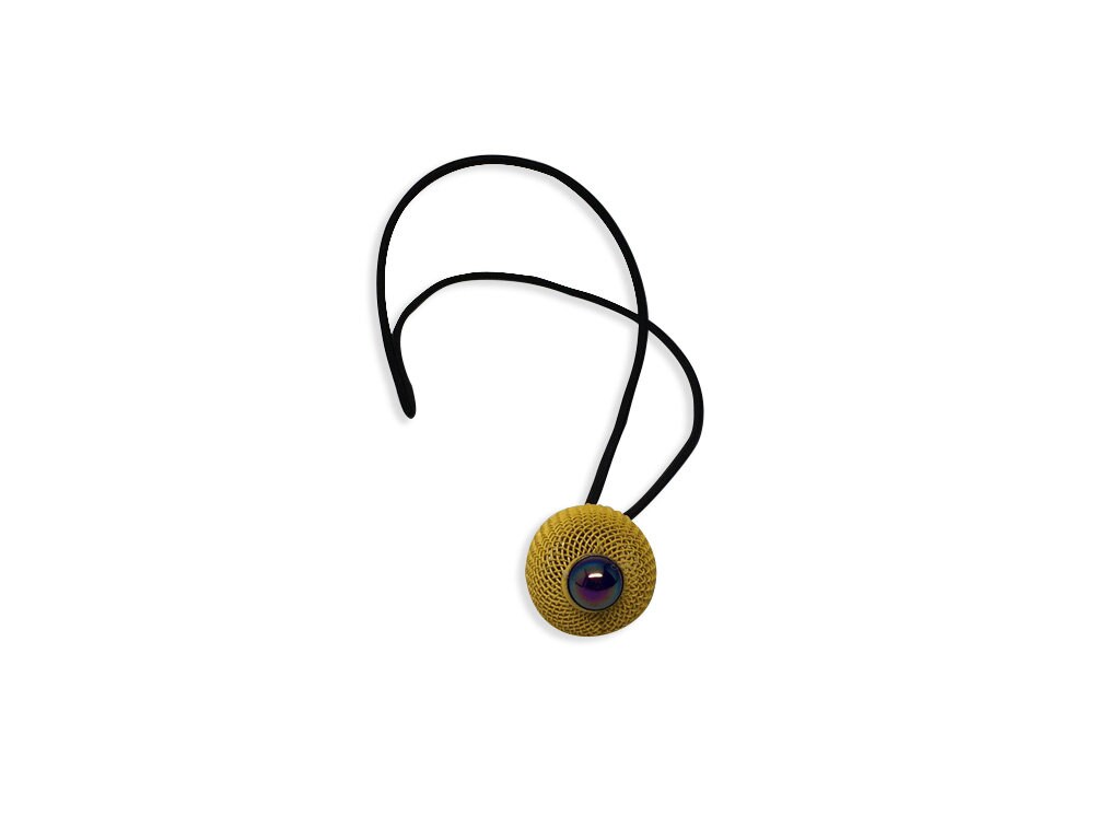 Hair Tie Lasso Wire Mesh Yellow Has Very Thick Elastic. Step up Your ...