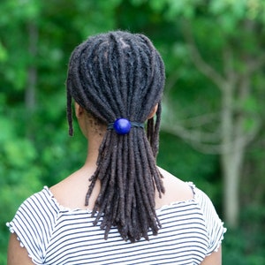 Hair Tie Lasso-ball-blue-has Very Thick Elastic. Step up Your Loc Game ...