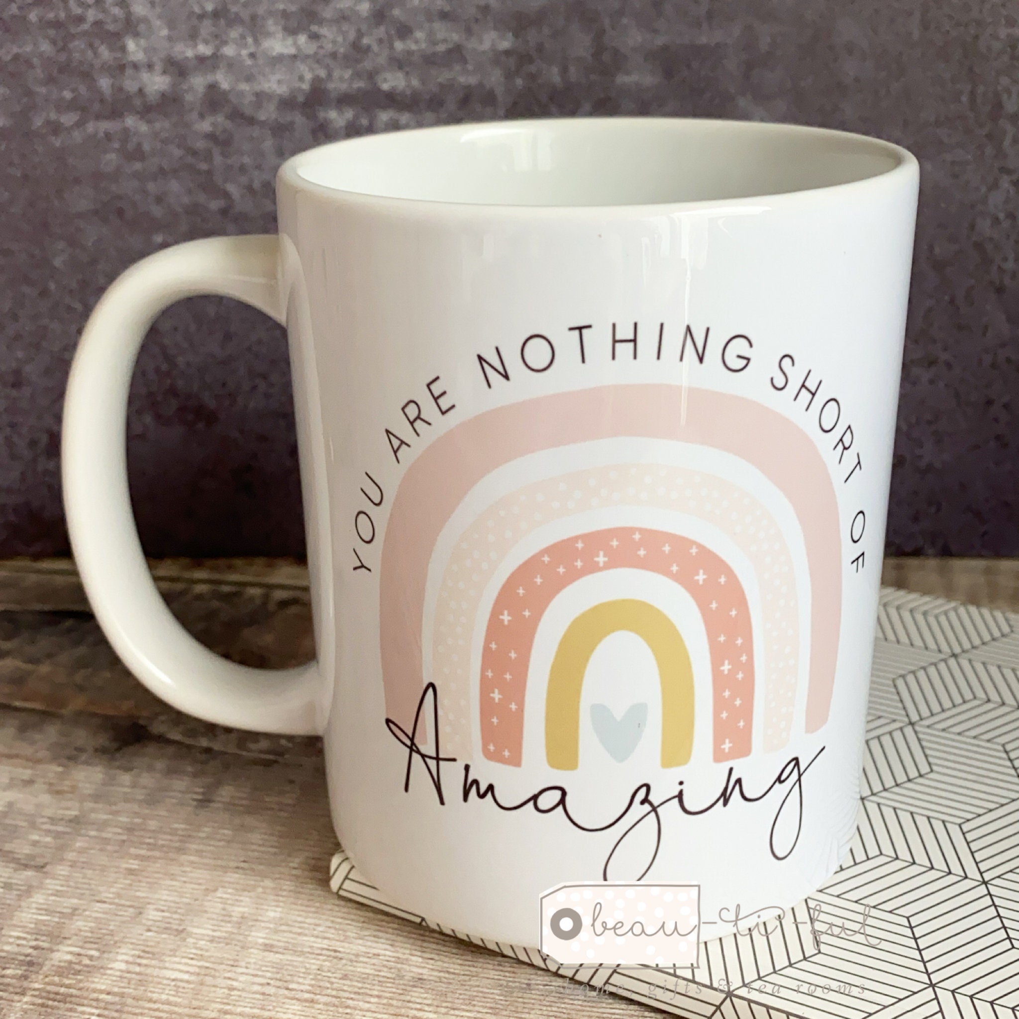 Personalised You Are Nothing Short of Amazing... Pastel Rainbow Quote ...