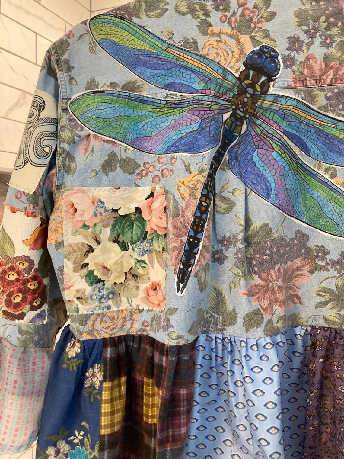 Dragonfly and Bird Jacket - Etsy