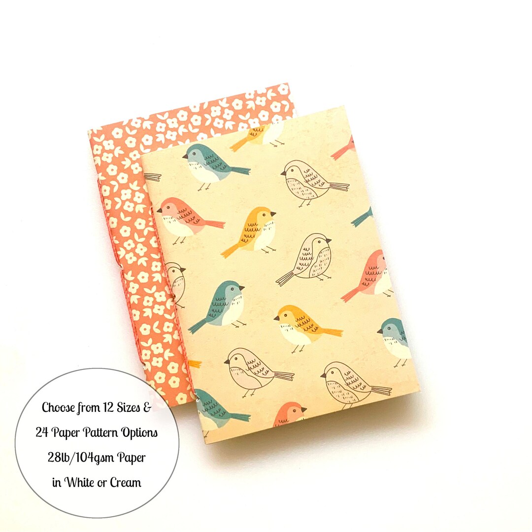 Travelers Notebook Insert Set With Birds and Flowers in Passport, B7 ...