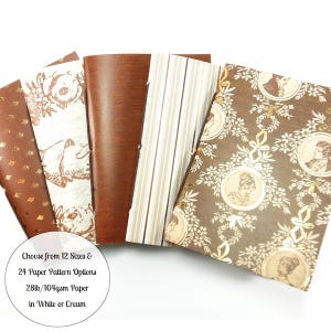 Jane Austen Style Notebook Bundle in 12 Sizes, 24 Paper Options ...