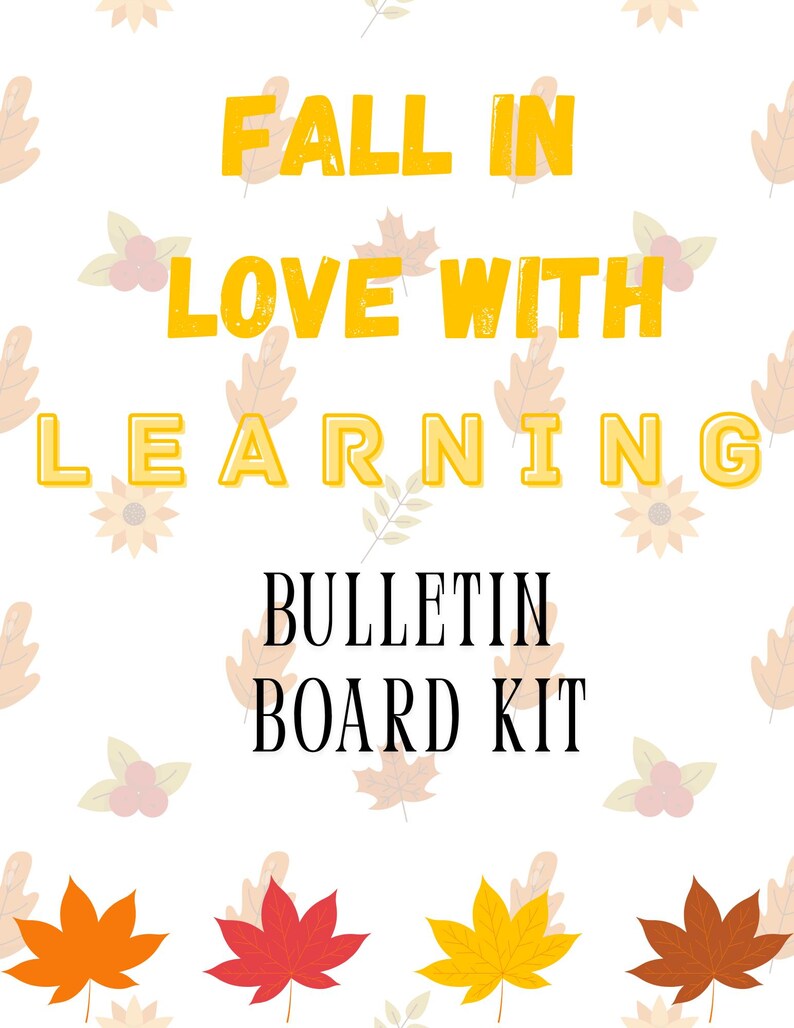 Fall in Love With Learning Bulletin Board Kit - Etsy