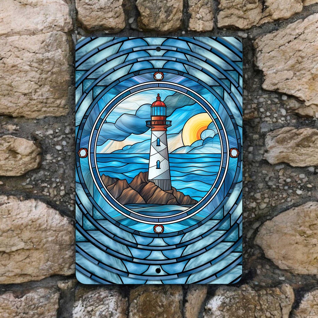 Lighthouse Metal Wall Sign 8x12 Inches Coastal Beach House Decor - Etsy