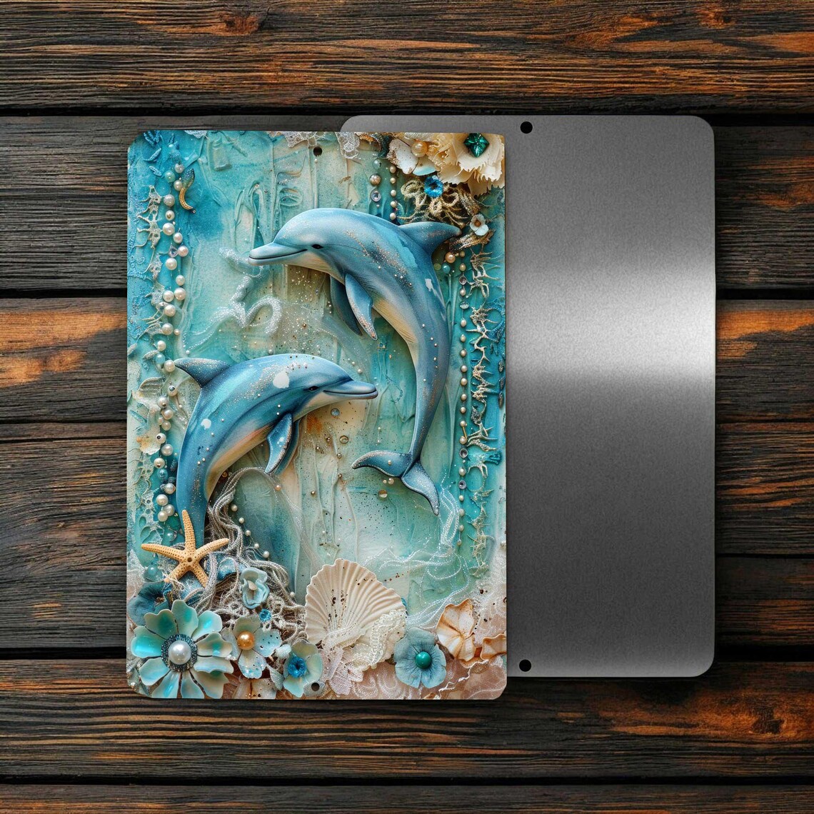 Dolphins Metal Wall Sign 8x12", Nautical Decor for Ocean Lovers ...
