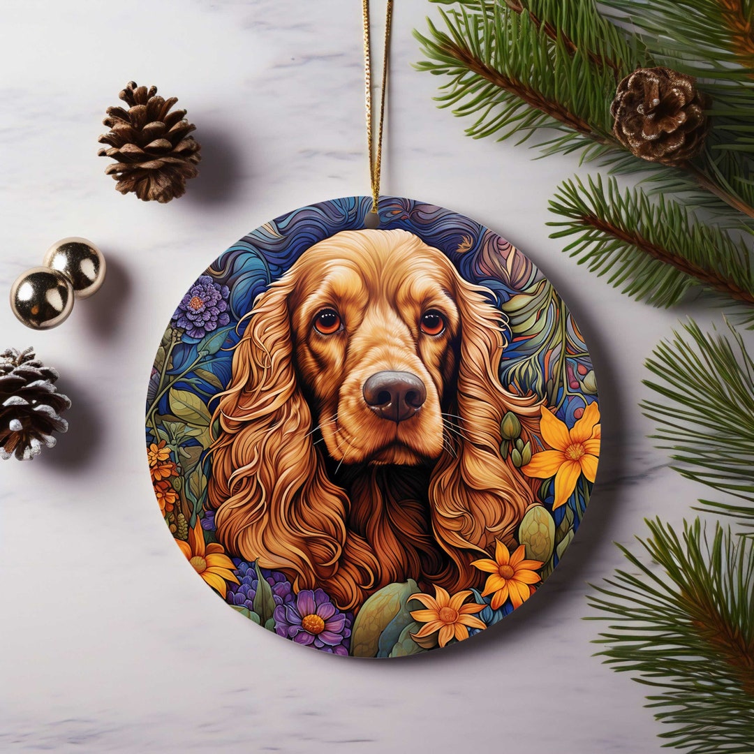 Cocker Spaniel Porcelain Christmas Tree Ornament Pet - Etsy