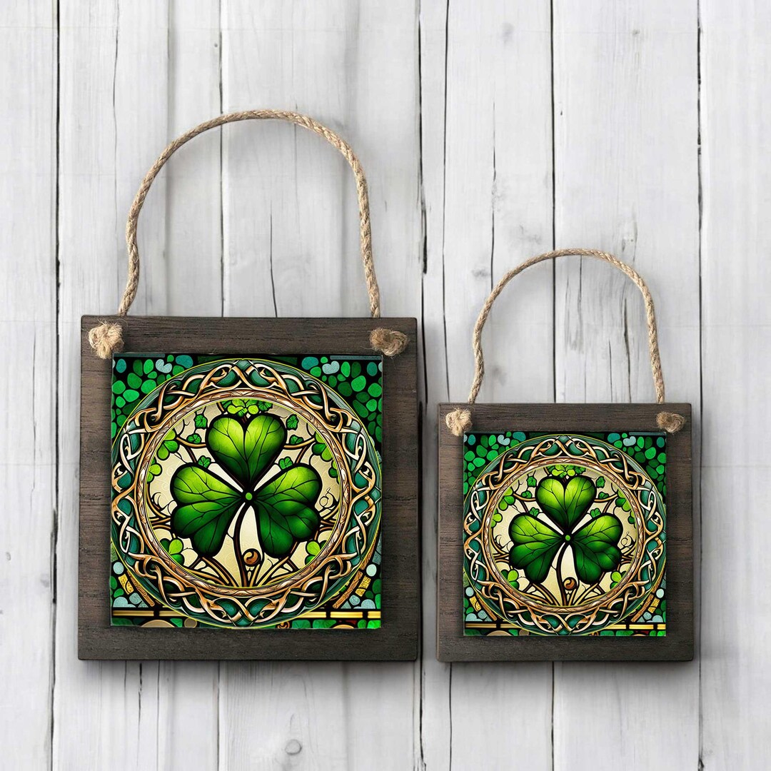 Irish Shamrock Clover Wall Sign - St. Patrick's Day Decoration - Wreath ...