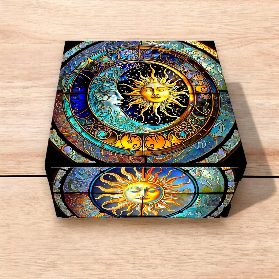 Sun and Moon Keepsake Box - Small Decorative Storage Box for Jewelry ...