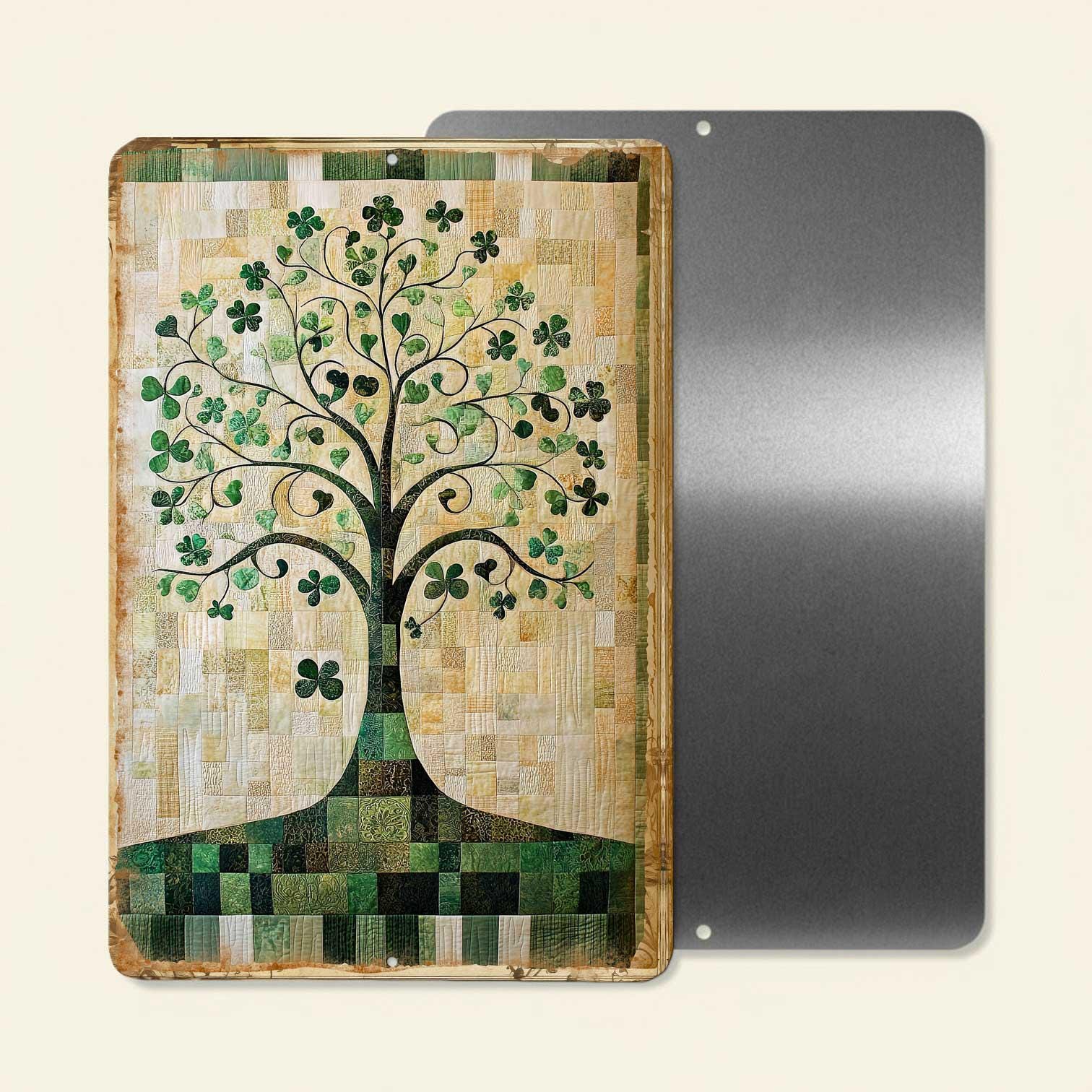 Shamrock Tree Metal Sign - Irish Home Decor - St. Patrick’s Day Wall ...