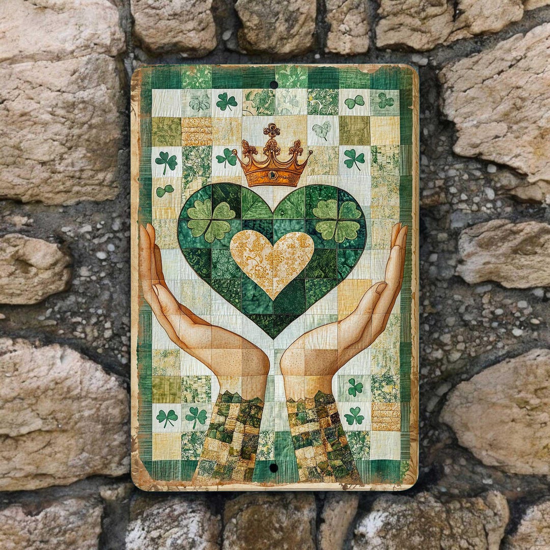 Claddagh Heart Metal Sign - Irish Wall Art - St. Patrick’s Day Home ...