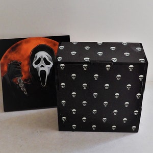 Decorative Wood Stash Box Halloween Ghost Face Design Laser Cut Wood ...