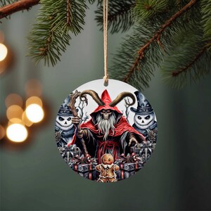 Krampus Porcelain Christmas Tree Ornament Sinister Snowmen & Grumpy ...