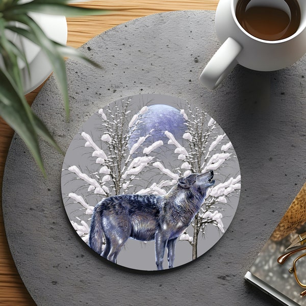 Wolf Coasters - Etsy