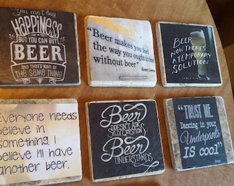 Quote coasters | Etsy
