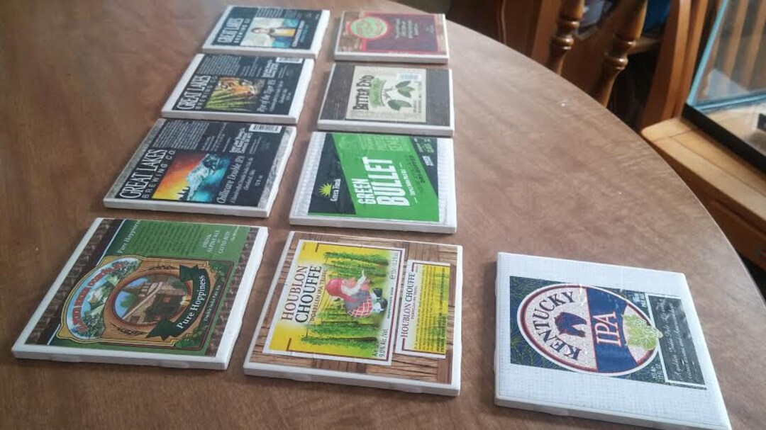Beer Label Coasters IPA Beer Label Coasters Craft Beer Coasters ...