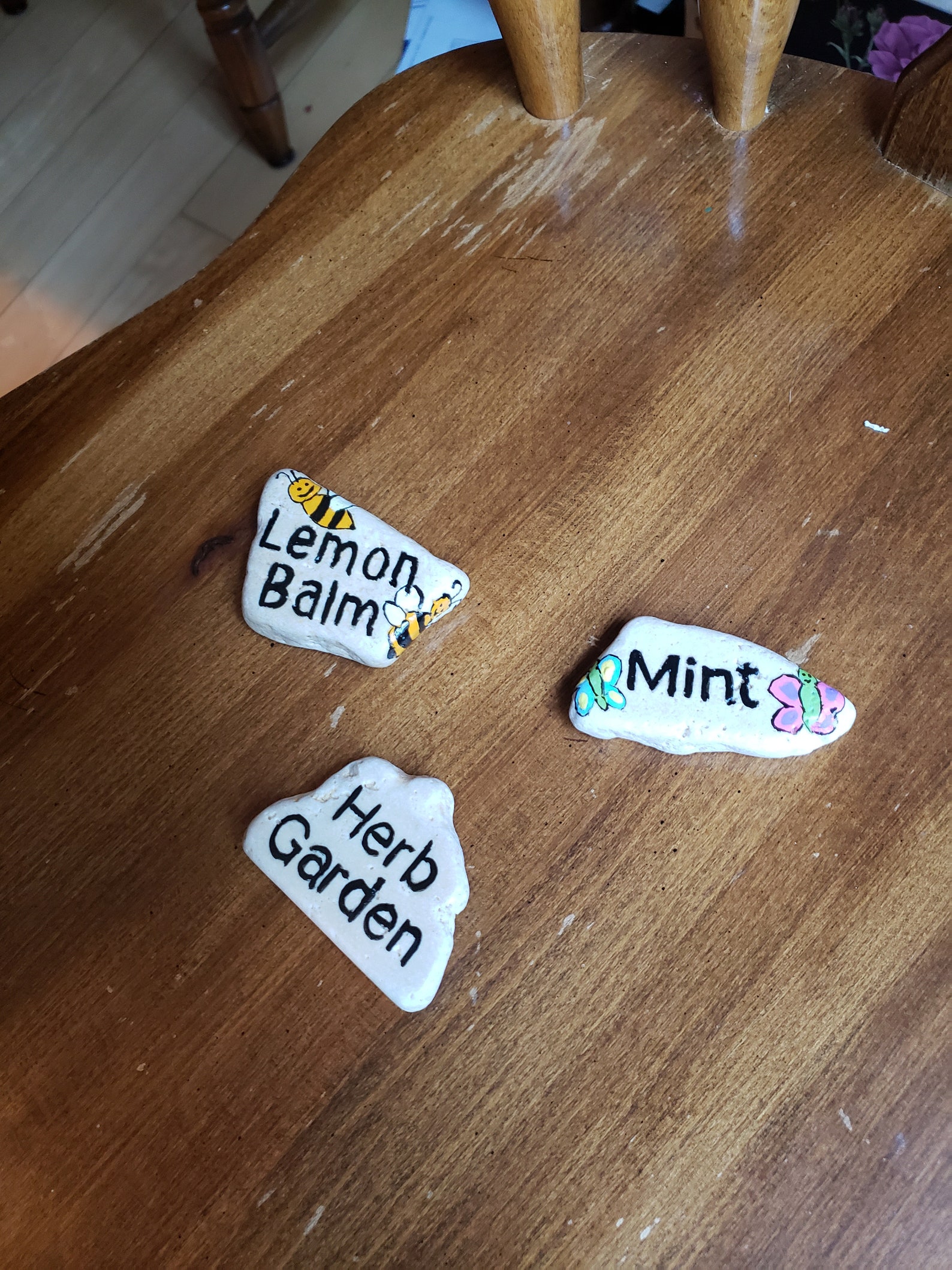 Stone Garden Markers Garden Signs Herb Markers Plant Marker - Etsy