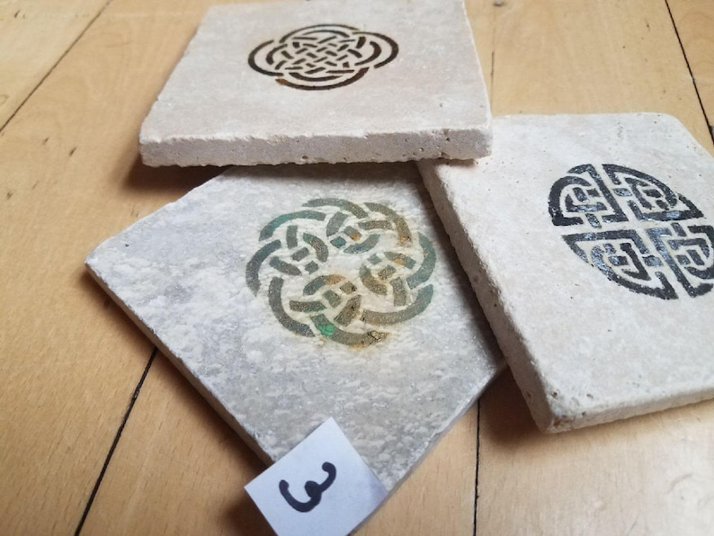 Celtic Knots Custom Coasters Personalized Coasters St Patricks Day Gift ...