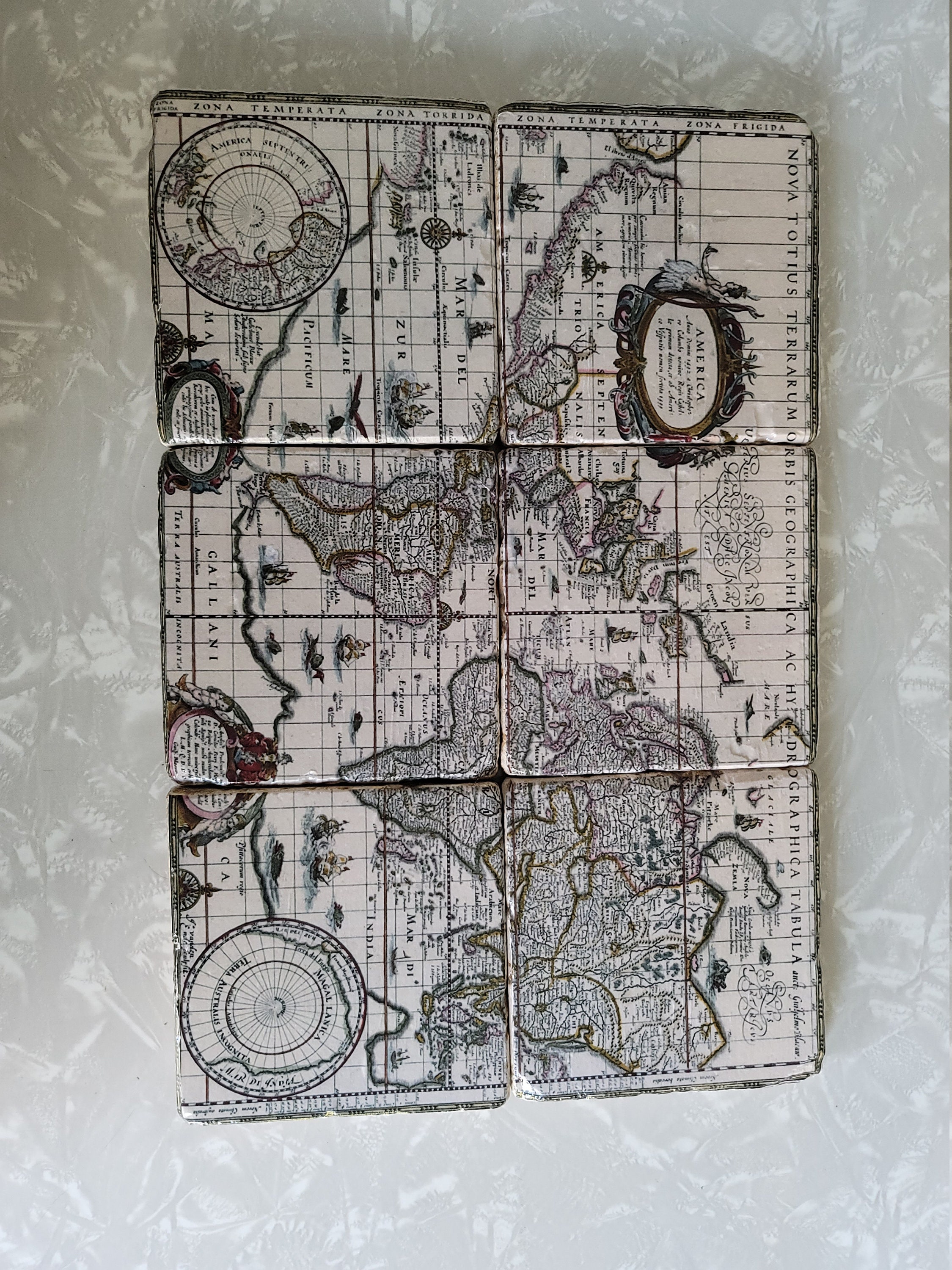 Personalized World Map Coaster Set Custom Map Coasters Custom - Etsy